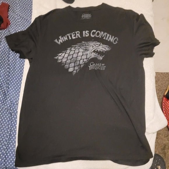 Shirts | Mens Game Of Thrones Winter Is Coming Graphic Tshirt Size L ...